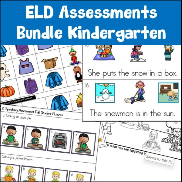 ESOL Assessments Kindergarten Print and Digital | Made By Teachers