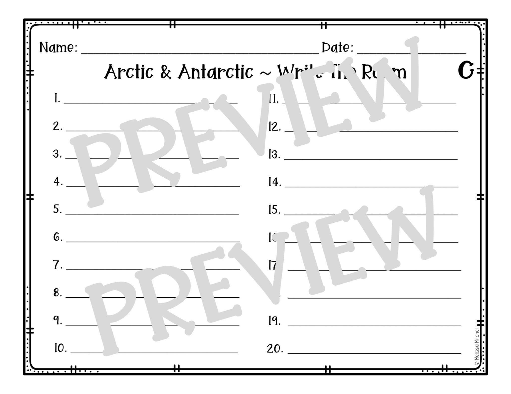 Arctic and Antarctic Animals Differentiated Write and Add the Room ...