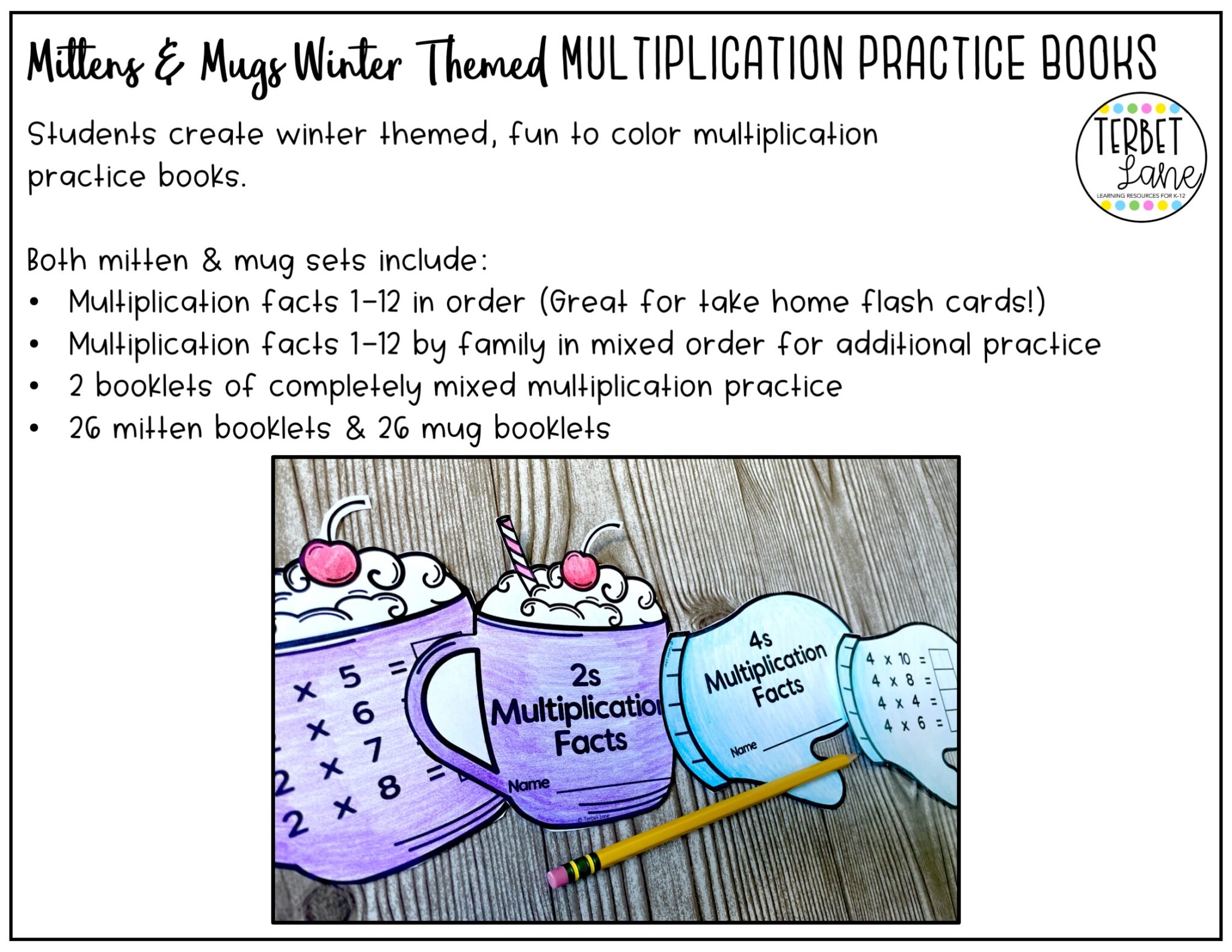 Winter Multiplication Facts Practice Books | Made By Teachers