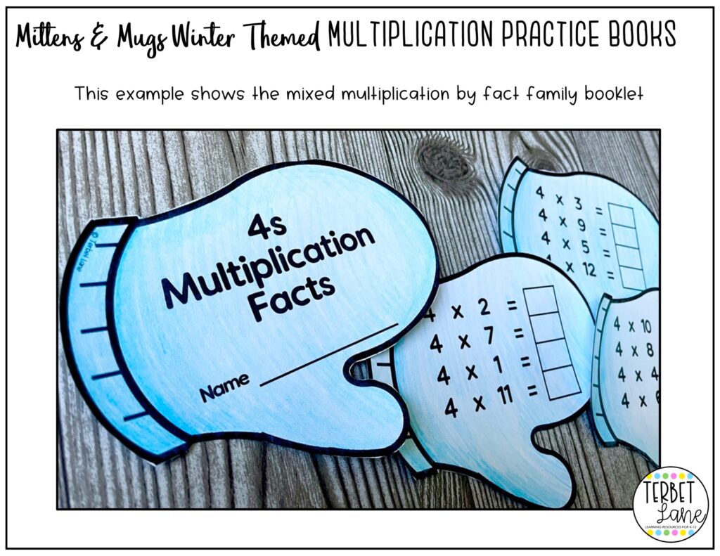 Winter Multiplication Facts Practice Books | Made By Teachers