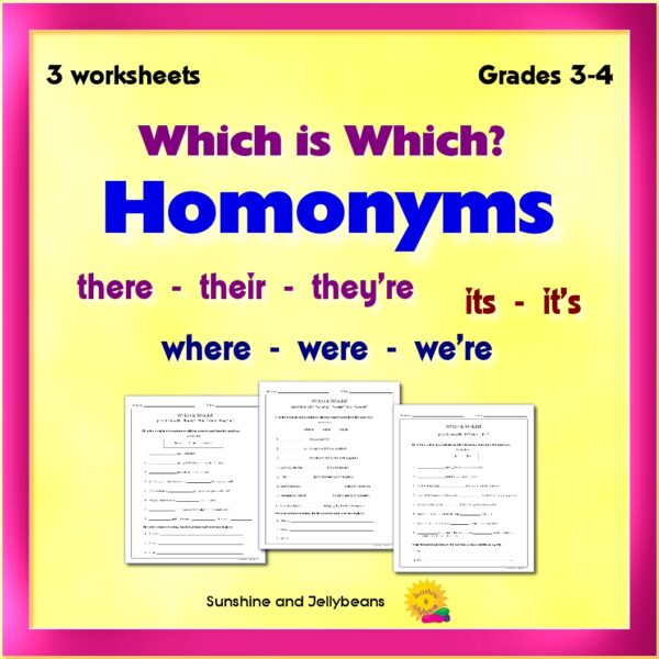 Homonyms - There/Where/Its - Which is Which? - Grades 3-4 - CCSS | Made ...