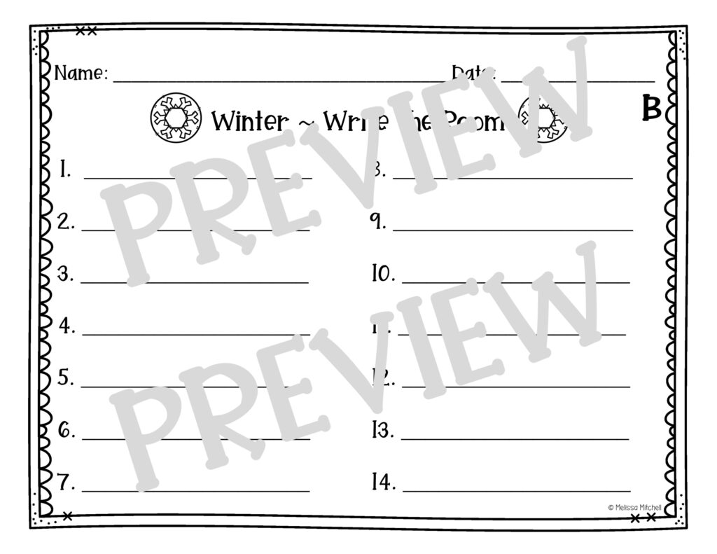 Winter Differentiated Write and Add the Room Center | Made By Teachers