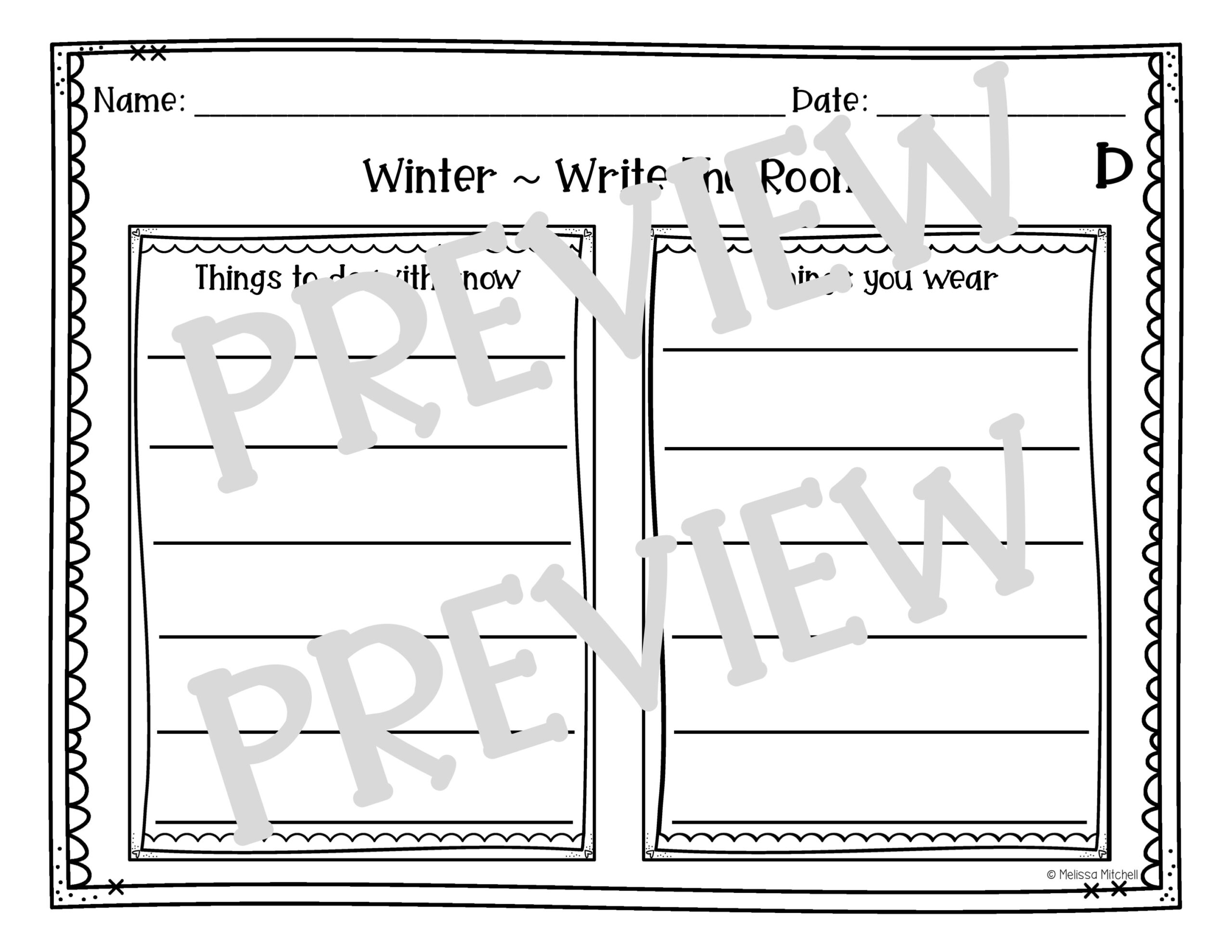 Winter Differentiated Write and Add the Room Center | Made By Teachers