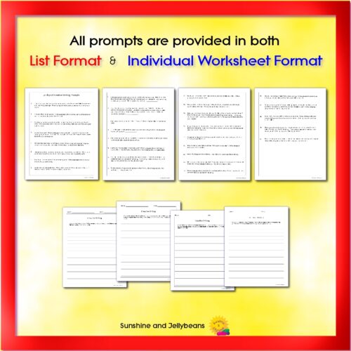 Creative Writing Prompts - 30 days of No-Prep "Anytime" Activity ...