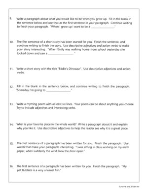 Creative Writing Prompts - 30 days of No-Prep "Anytime" Activity ...
