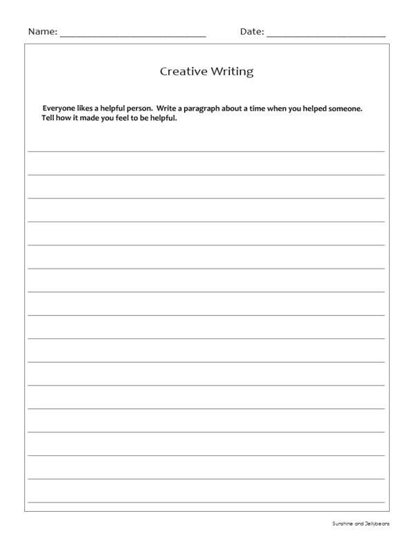 Creative Writing Prompts - 30 days of No-Prep "Anytime" Activity ...