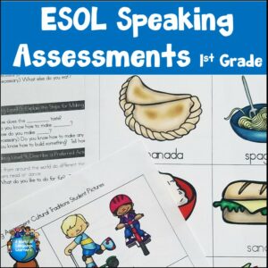 ESL Speaking Assessments First Grade Print and Digital | Made By Teachers