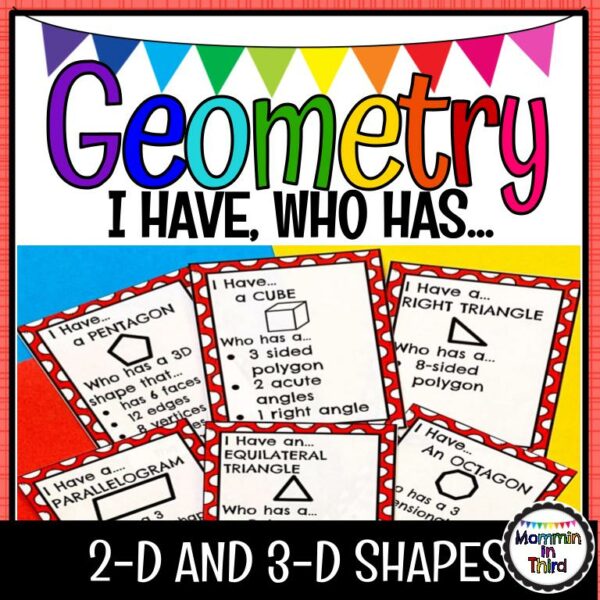 Geometry I Have, Who Has Task Cards | Made By Teachers