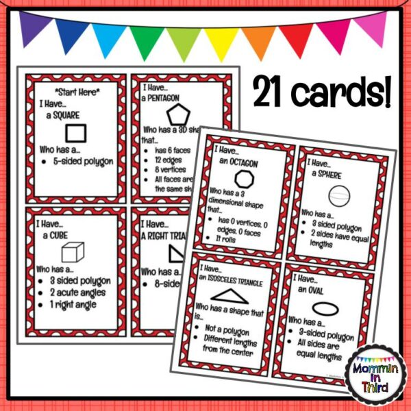 Geometry I Have, Who Has Task Cards | Made By Teachers