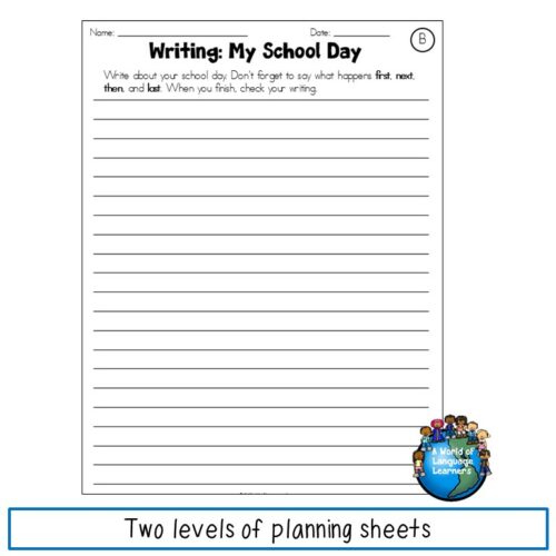 ESL Writing Assessments First Grade | Made By Teachers