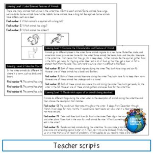 ESL Listening Assessments Second and Third Grade Print and Digital ...