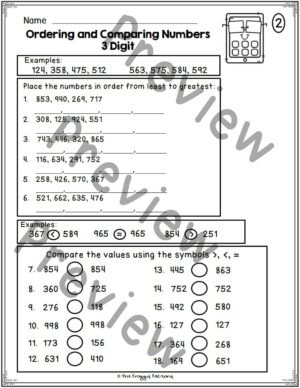 Place Value Worksheets 3 Digit Place Value | Made By Teachers