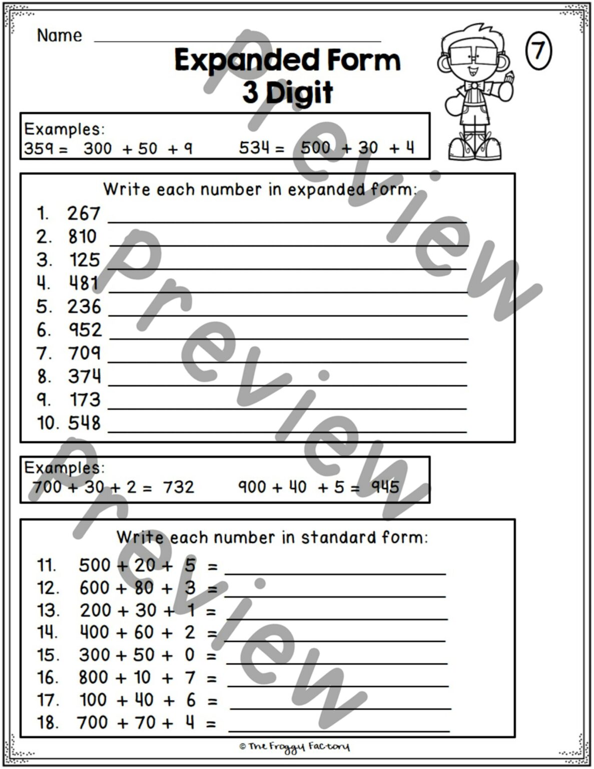 Place Value Worksheets 3 Digit Place Value | Made By Teachers