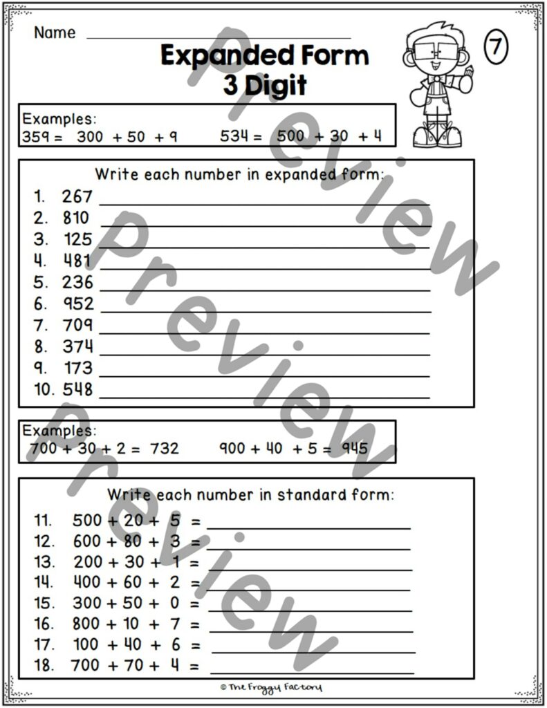 Place Value Worksheets 3 Digit Place Value | Made By Teachers