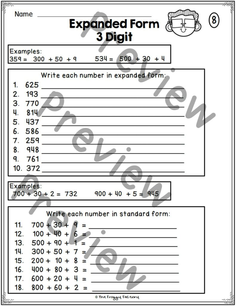 Place Value Worksheets 3 Digit Place Value | Made By Teachers