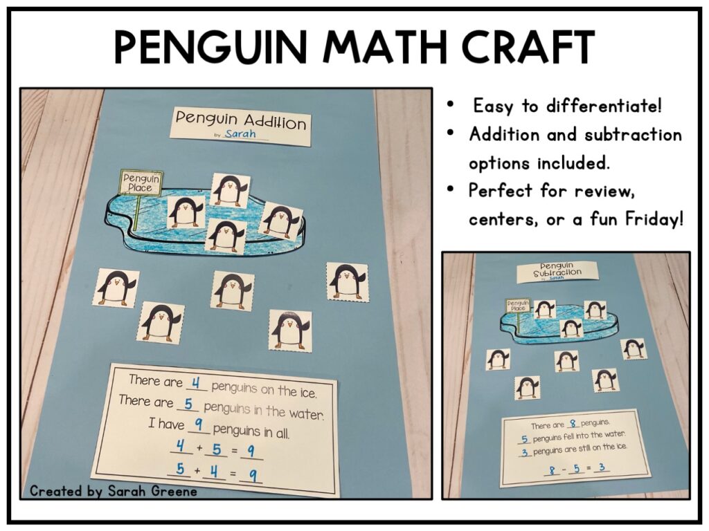 January Math Craft Bundle | Made By Teachers