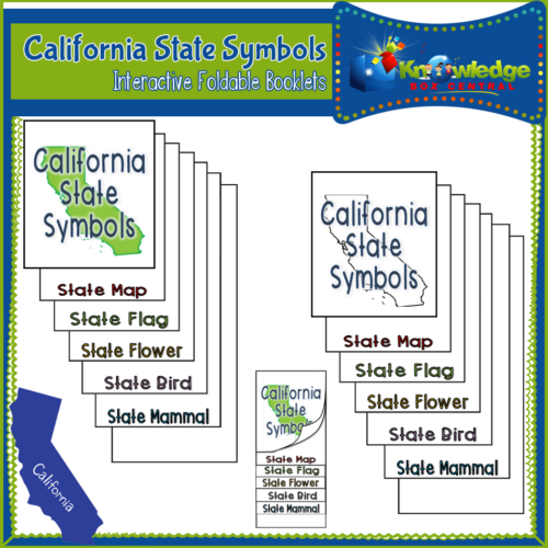 California State Symbols Interactive Foldable Booklets | Made By Teachers