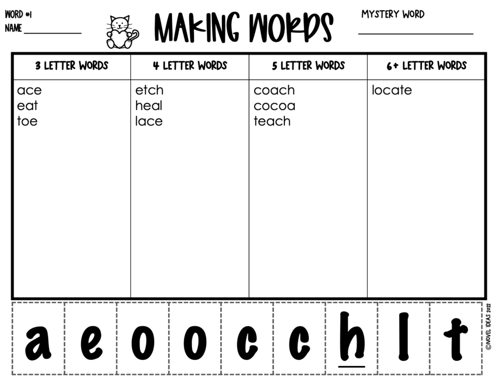 Valentine Making Words- No Prep Word Work & Word Study | Made By Teachers