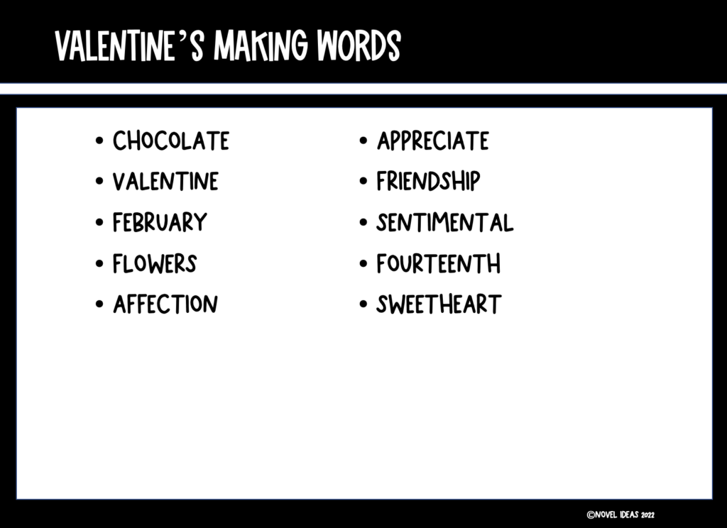 Valentine Making Words- No Prep Word Work & Word Study | Made By Teachers