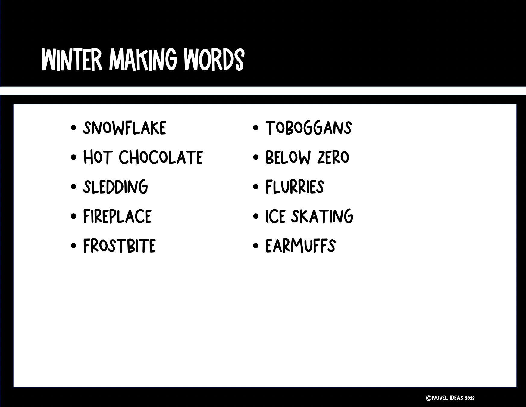 Making Words Winter- Word Work & Word Study- No Prep | Made By Teachers
