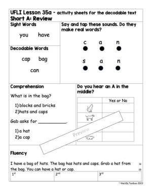 Additional Literacy Strands aligning with UFLI Lessons 35-41-with ...