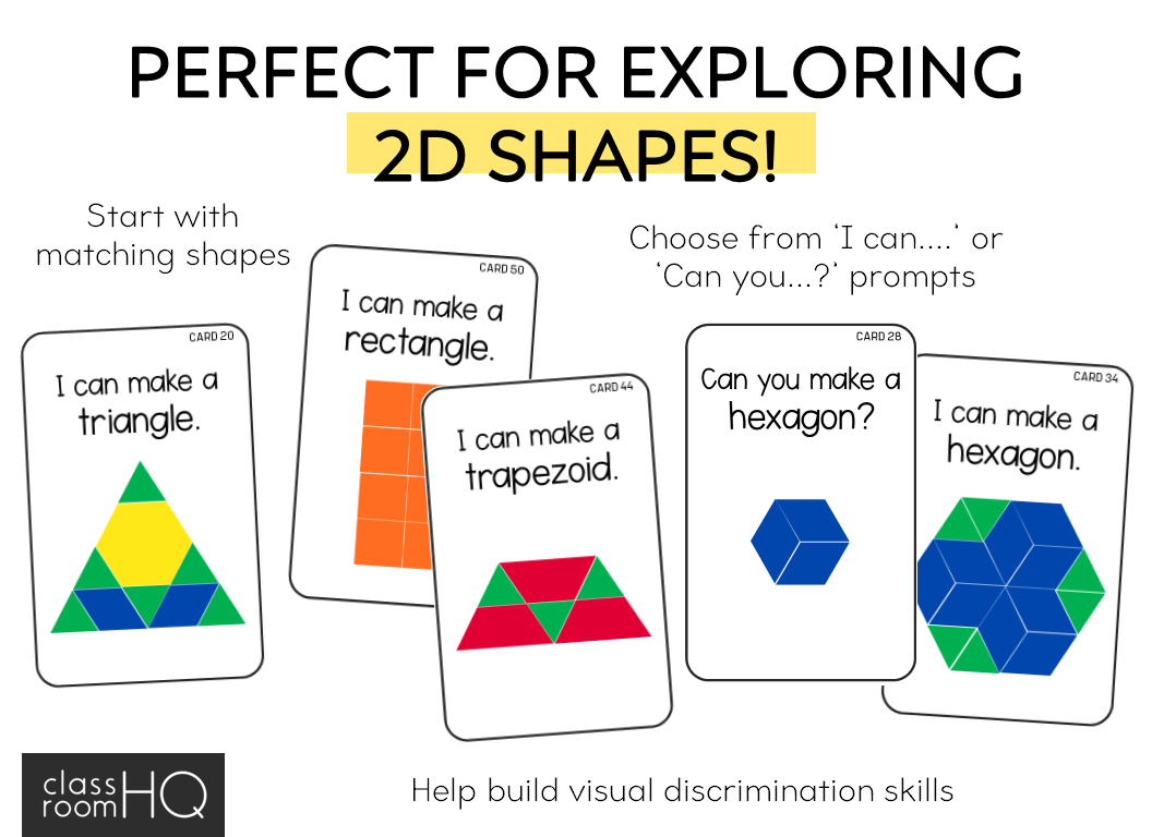 2D Shape Pattern Block STEM Challenge Cards | Made By Teachers