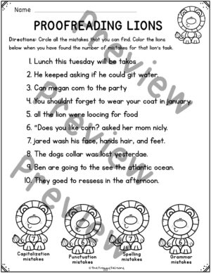 Proofreading Worksheets Editing Practice | Made By Teachers
