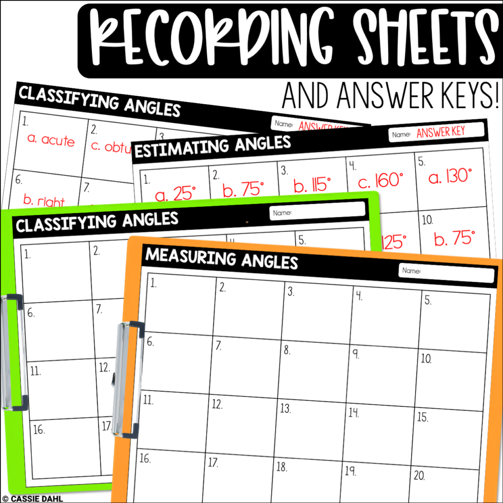 Angle Task Cards | Made By Teachers