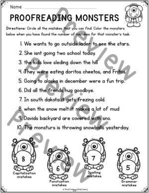 Proofreading Worksheets Editing Practice | Made By Teachers