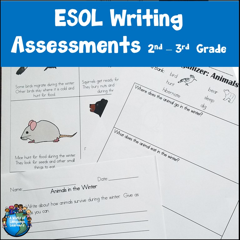 ESL Writing Assessments 2nd and 3rd Grade Print and Digital | Made By ...