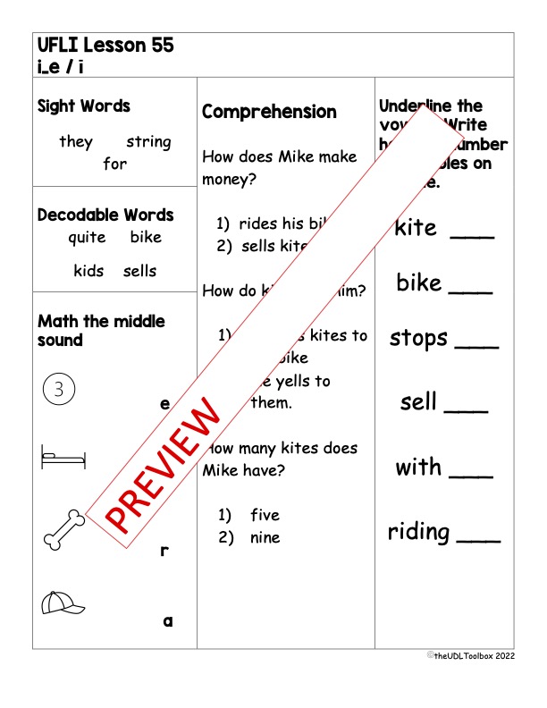 Additional Literacy Strands aligning with UFLI 54-62 - with decodable ...