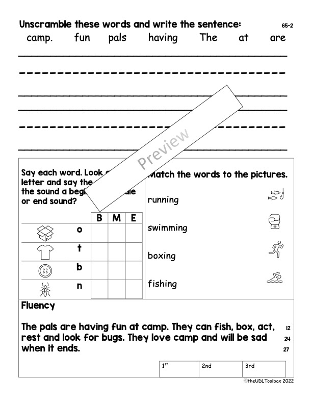 Additional Literacy Strands aligning with UFLI 63-68-with decodable ...