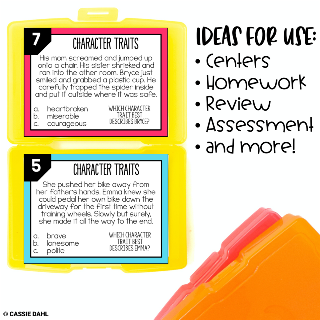 Character Traits Task Cards | Made By Teachers