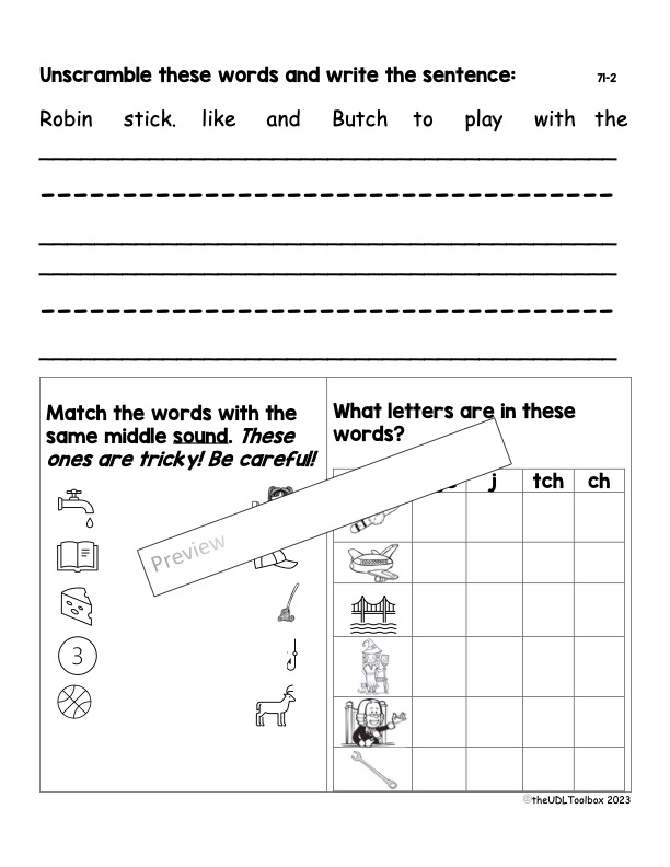 Additional Literacy Strands aligning with UFLI 69-76 with decodable ...