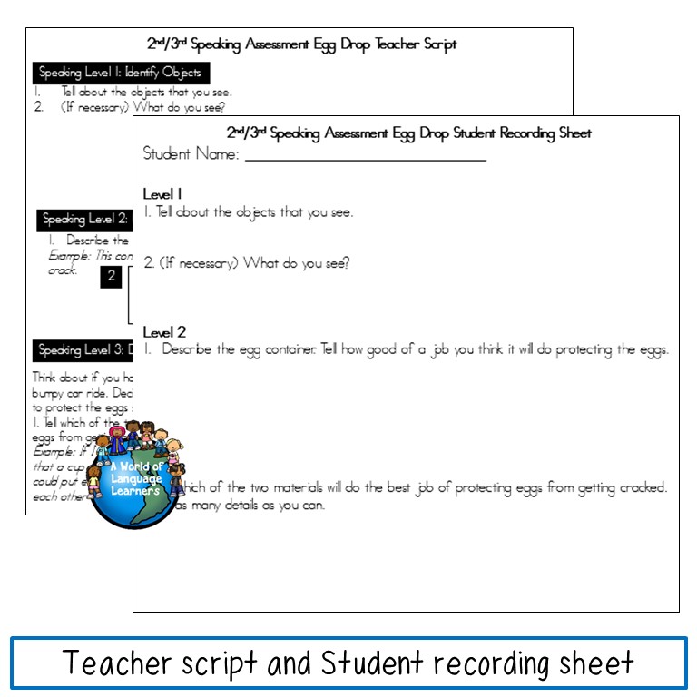 ESL Speaking Assessments 4th-5th Grade | Made By Teachers