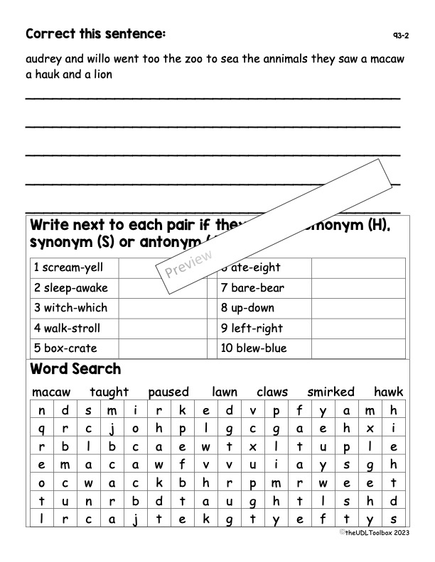 Additional Literacy Strands aligning with UFLI 89-94 with decodable ...