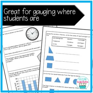 Beginning of Year 4th Grade Math Pre-Assessment Pretest | Made By Teachers