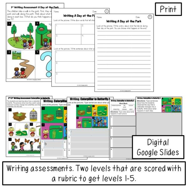 ESL Language Assessments for Reading Writing Speaking Listening | Print ...