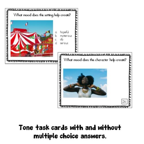 Mood & Tone Task Cards | Made By Teachers