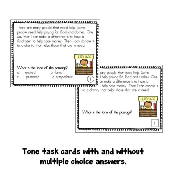 Mood & Tone Task Cards | Made By Teachers