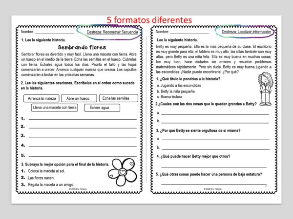 Reading Comprehension Skills in Spanish | Comprensión de Lectura por ...