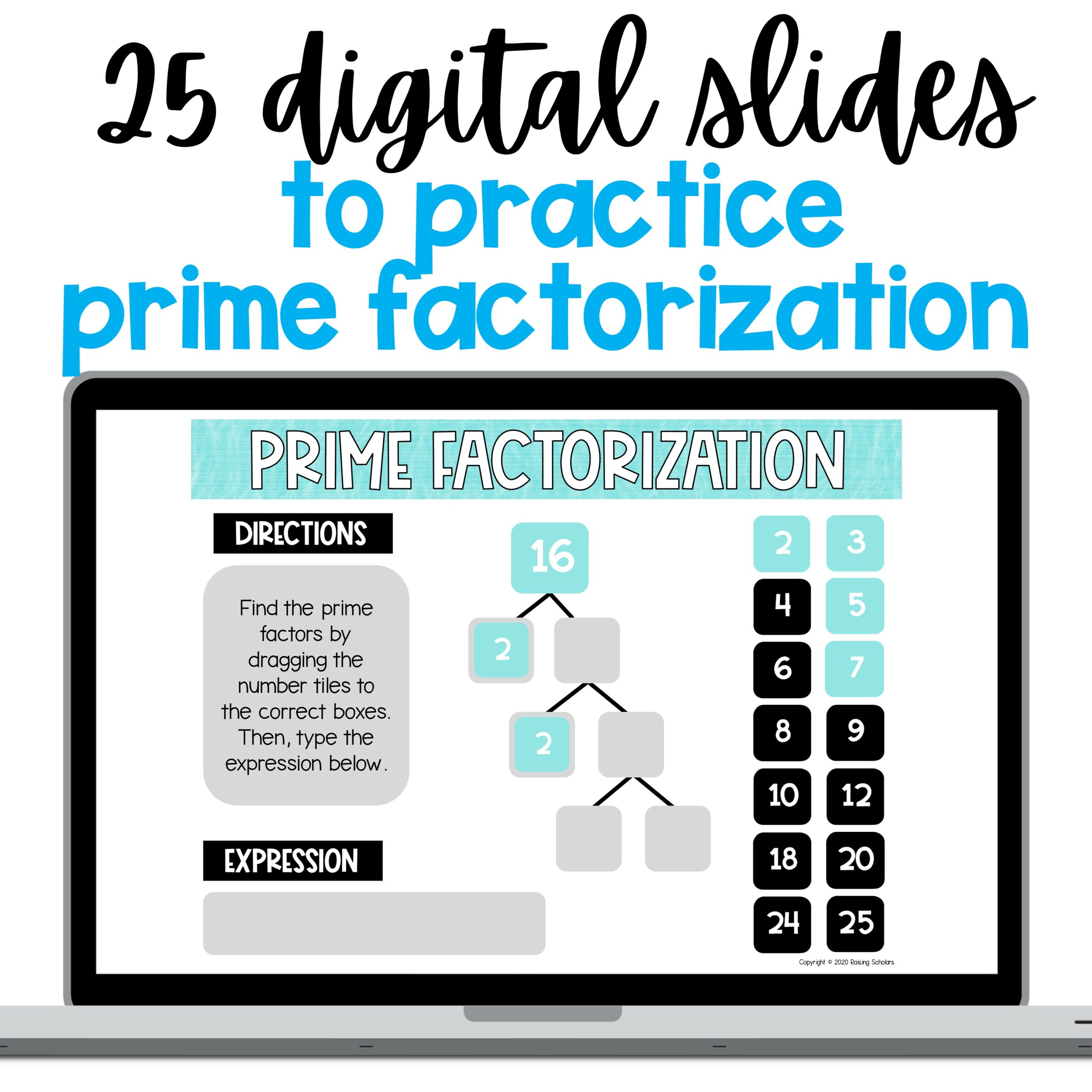 Prime Factorization Factor Tree Digital Math Activity Google Slides ...