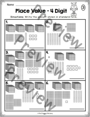 Place Value Worksheets 4 Digit Place Value | Made By Teachers