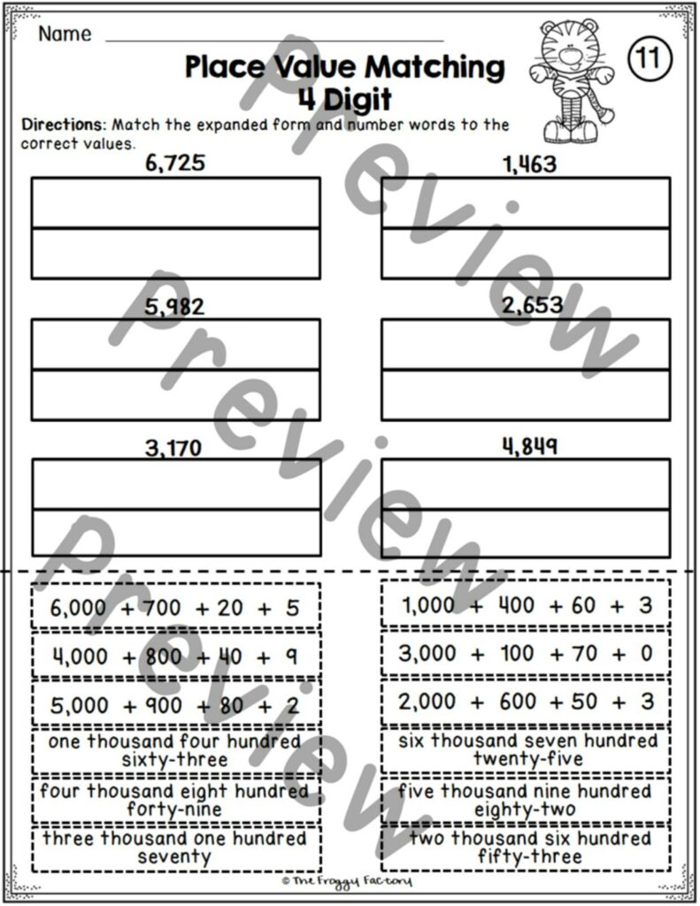 Place Value Worksheets 4 Digit Place Value | Made By Teachers