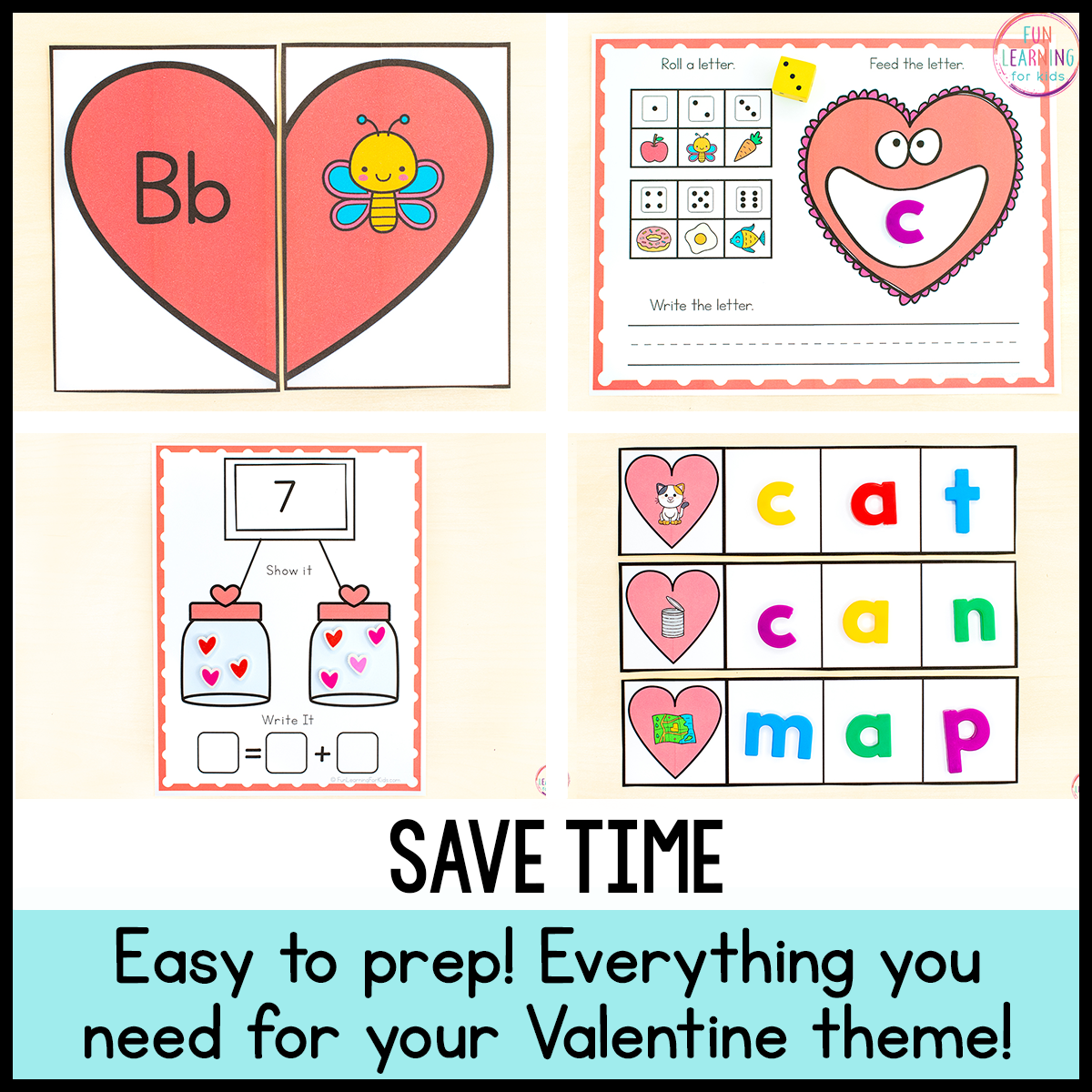 Valentine's Day Math & Literacy Centers for Preschool, Pre-K ...