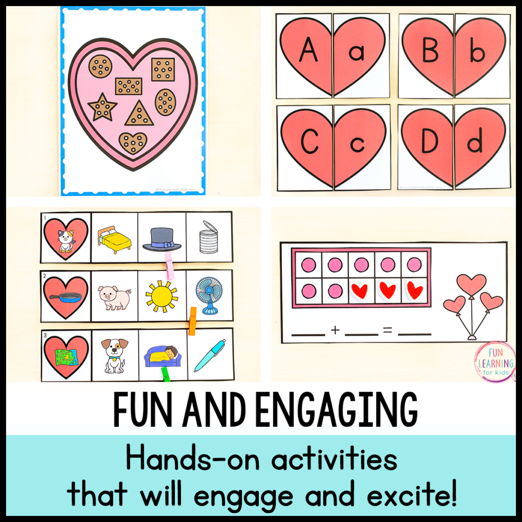 Valentine's Day Math & Literacy Centers for Preschool, Pre-K ...