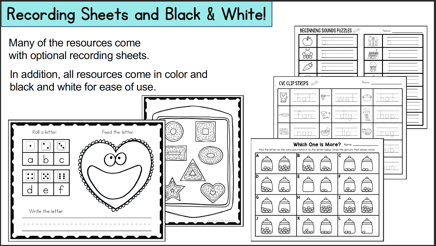 Valentine's Day Math & Literacy Centers for Preschool, Pre-K ...