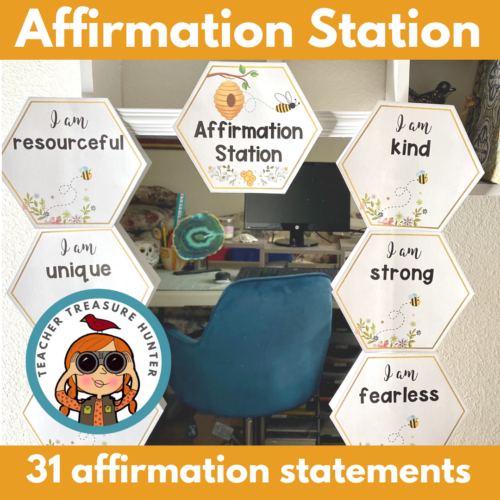 Bee themed classroom decor | Affirmation Station | Made By Teachers