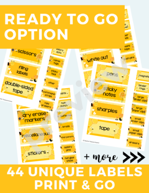 Bee themed Teacher Toolbox for organizing small supplies | Made By Teachers