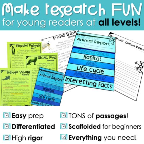 Arctic Animals Research Project and Winter Reading | Made By Teachers